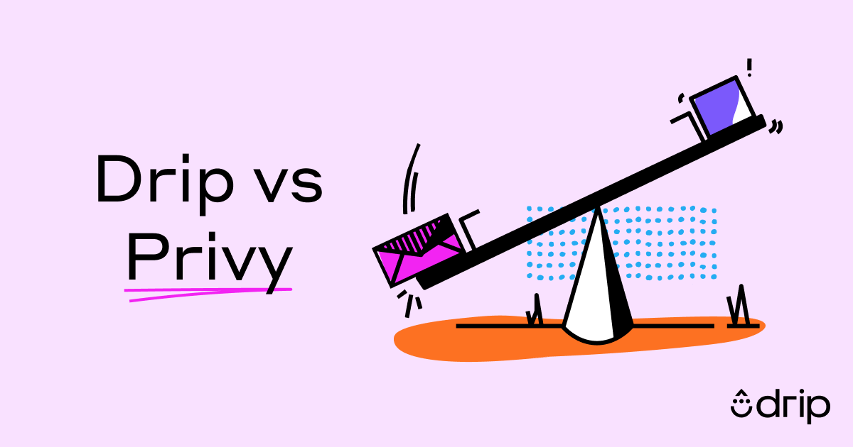 Drip vs Privy. Why Drip is THE best Privy alternative for email + SMS.