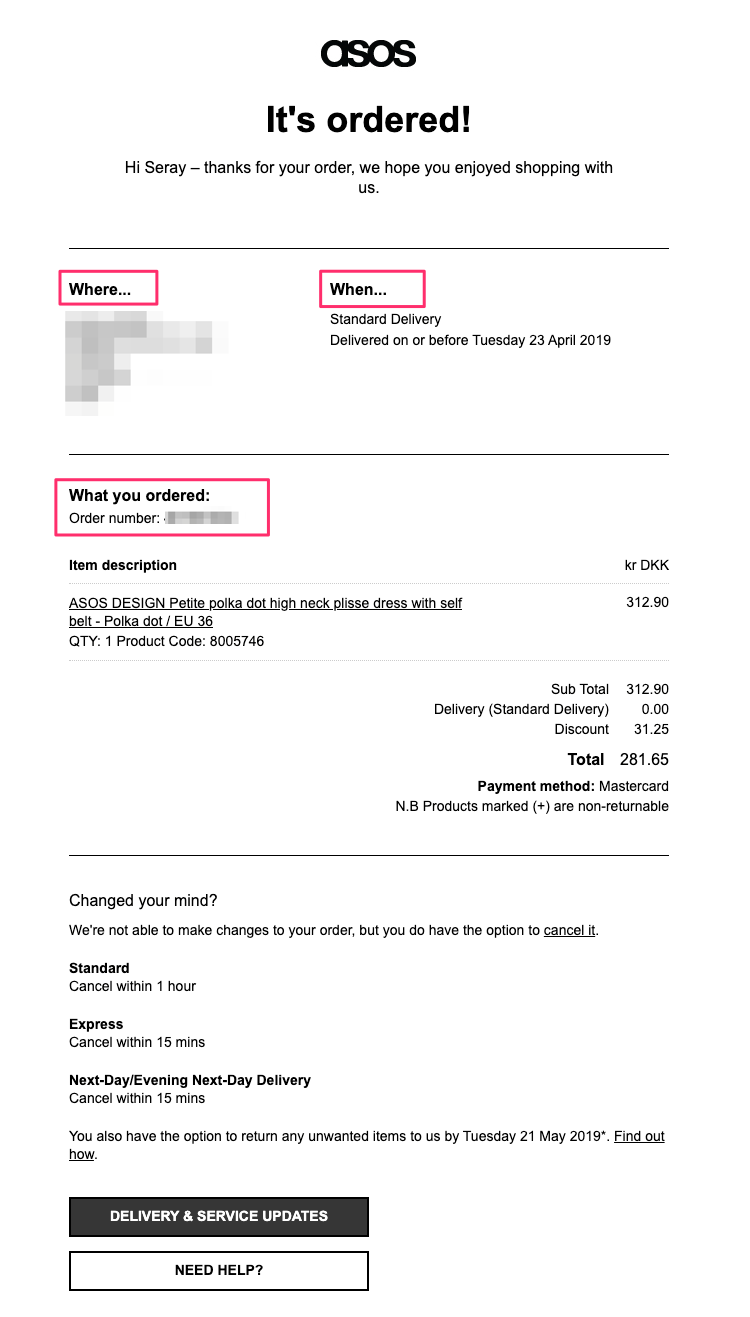 7 e-mails de confirmation de commande très efficaces pour inspirer les ...