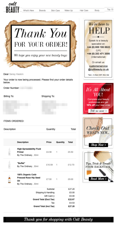 7 e-mails de confirmation de commande très efficaces pour inspirer les ...