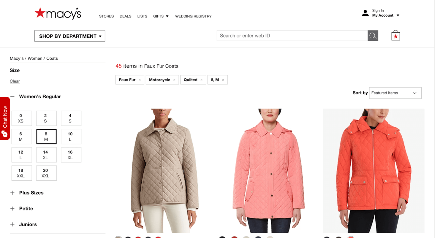 6 Foolproof E-Commerce Product Filtering Examples