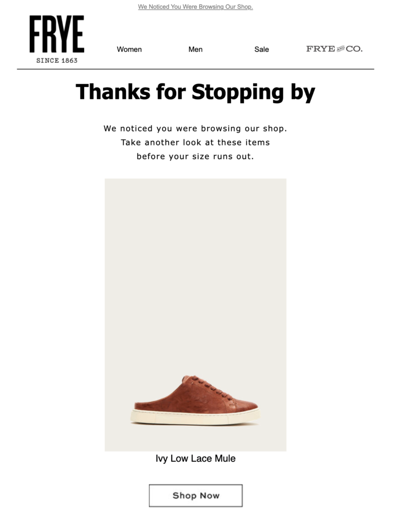 9 of the Best Browse Abandonment Email Examples We've Seen