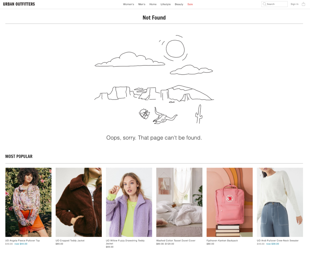 13 of the Best E-Commerce 404 Page Examples We've Seen
